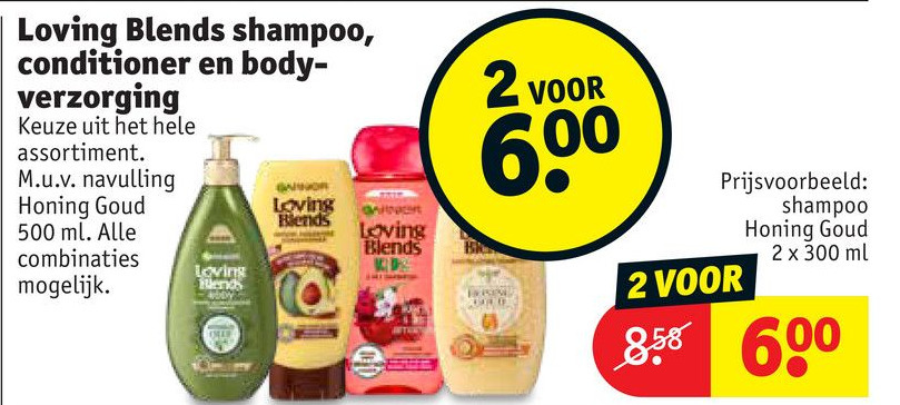 Loving Blends shampoo, conditioner en body- verzorging aanbieding bij ...