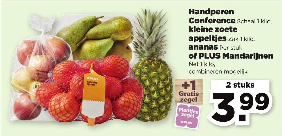 Handperen Conference, klein zoete appeltjes, ananas of Mandarijnen ...