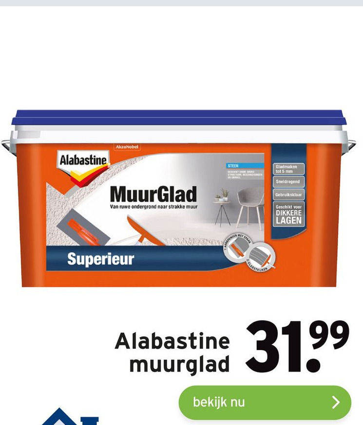 Alabastine muurglad aanbieding bij GAMMA