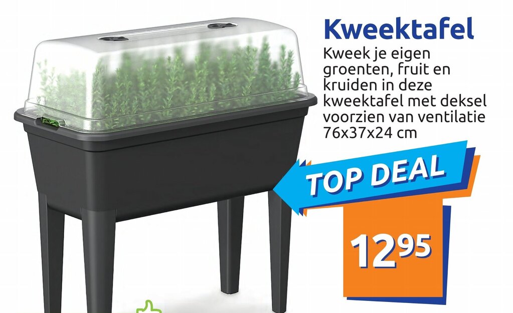 Kweektafel met deksel en ventilatie aanbieding bij Action