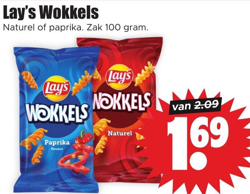 Lay's Wokkels 100g aanbieding bij Dirk