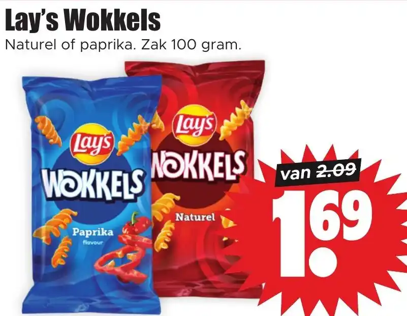 Lay's Wokkels 100g aanbieding bij Dirk