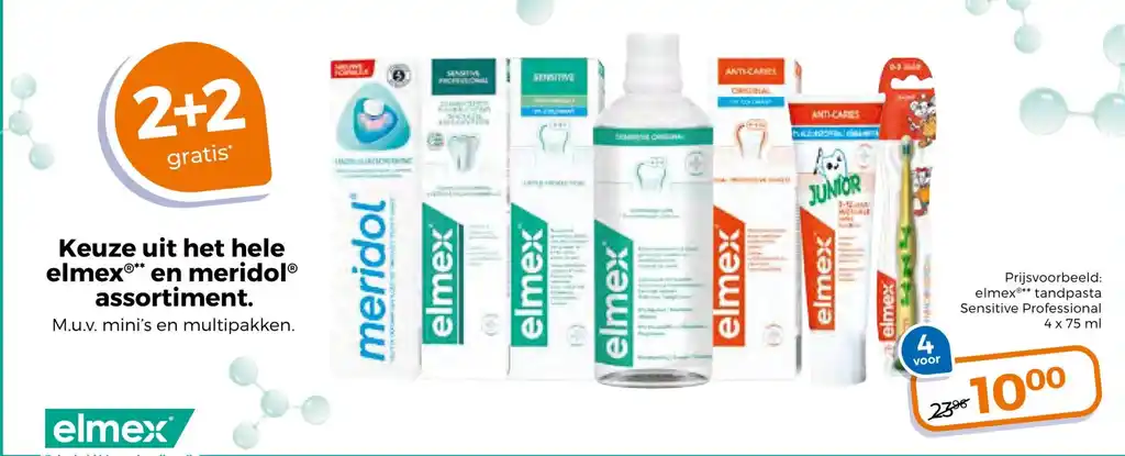 Elmex en meridol assortiment aanbieding bij Trekpleister