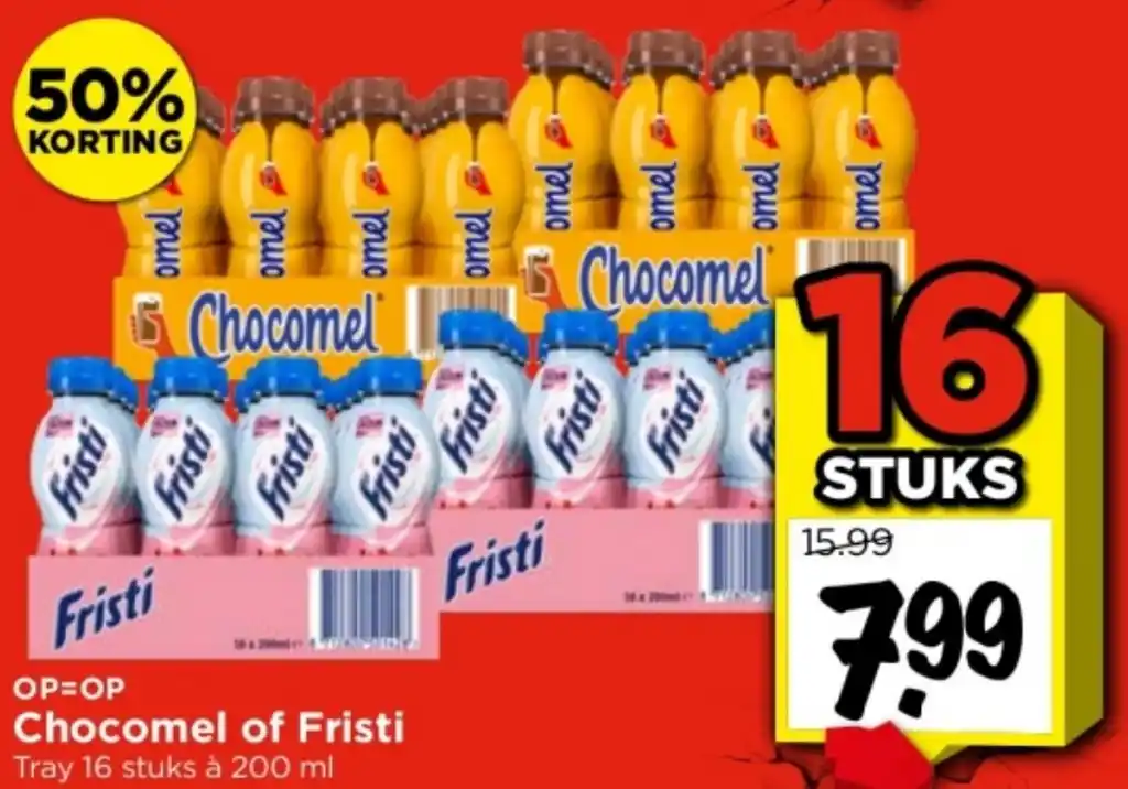 Chocomel of Fristi Tray 16 stuks à 200 ml aanbieding bij Vomar ...