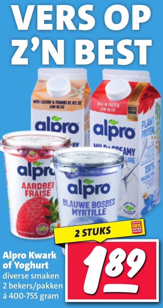 Alpro Kwark of Yoghurt aanbieding bij Nettorama