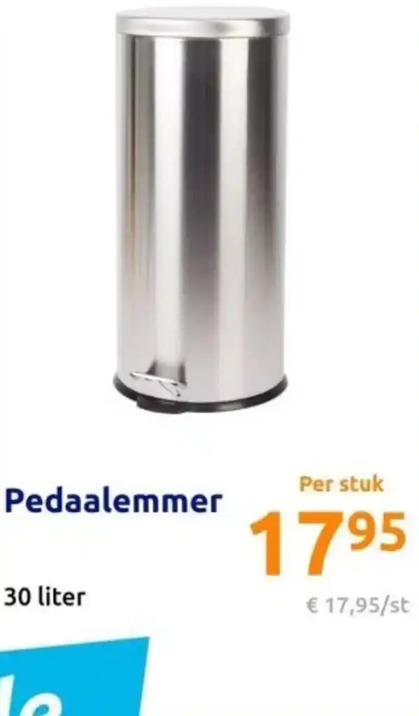 Pedaalemmer 30 liter aanbieding bij Action