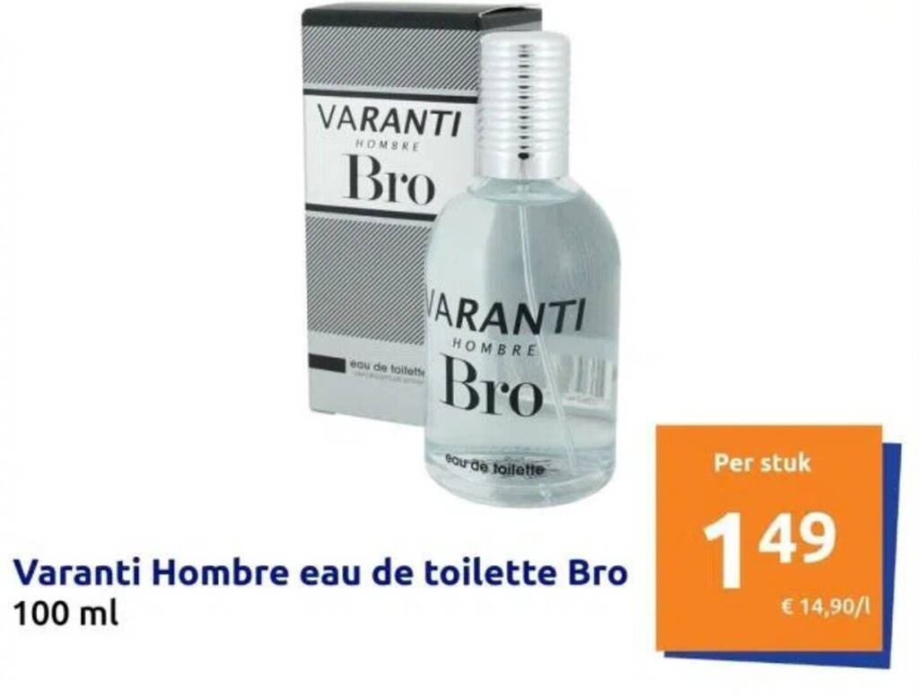 Varanti Hombre eau de toilette Bro 100 ml aanbieding bij Action