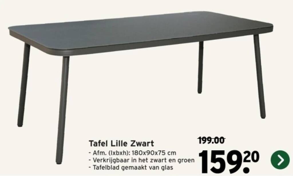 Tafel Lille Zwart aanbieding bij GAMMA