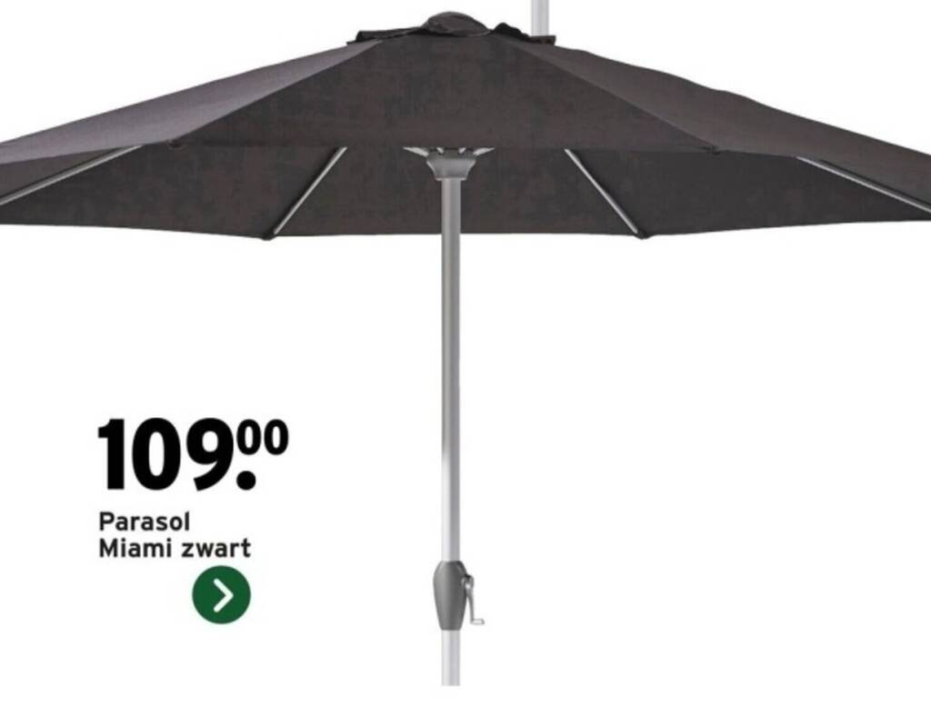 Parasol Miami zwart aanbieding bij GAMMA