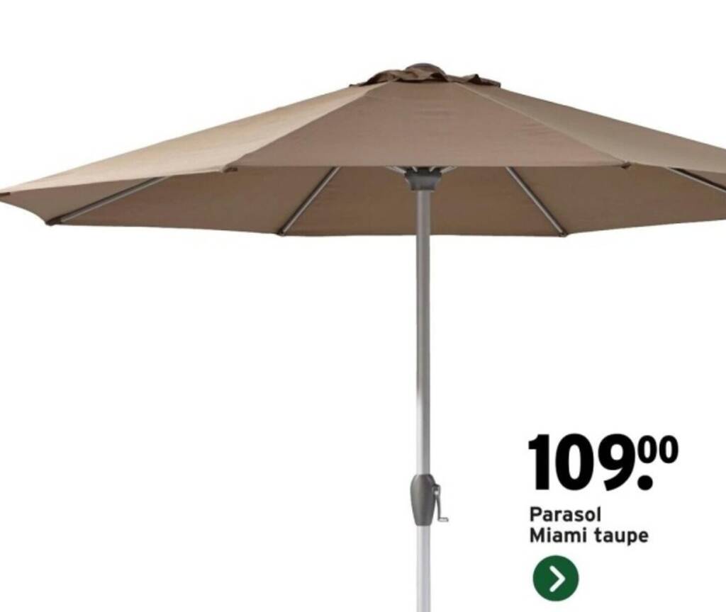 Parasol Miami taupe aanbieding bij GAMMA