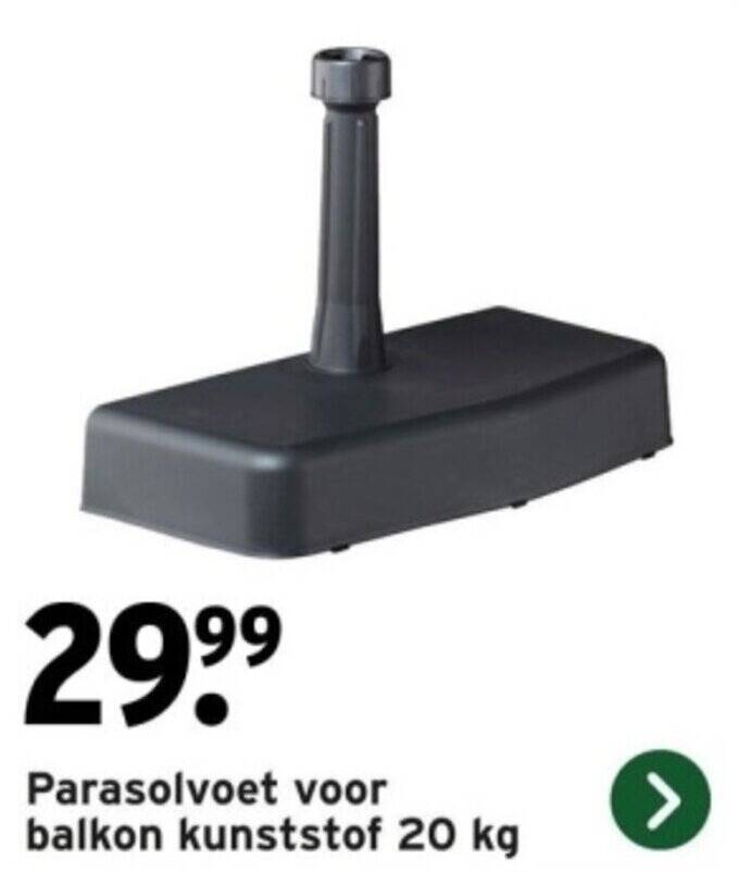 Parasolvoet voor balkon kunststof 20 kg aanbieding bij GAMMA