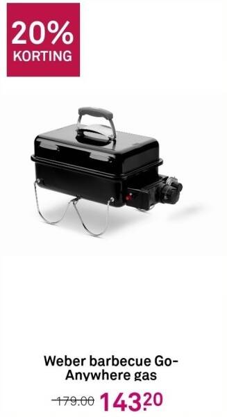Weber barbecue Go-Anywhere gas aanbieding bij Karwei