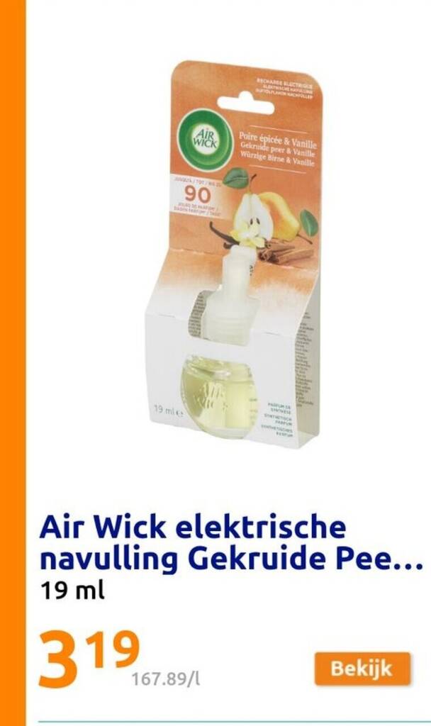Air Wick elektrische navulling gekruide pee... aanbieding bij Action