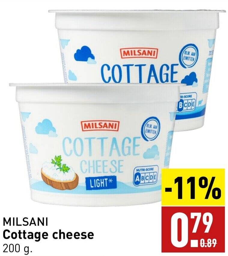 MILSANI Cottage cheese 200g aanbieding bij ALDI