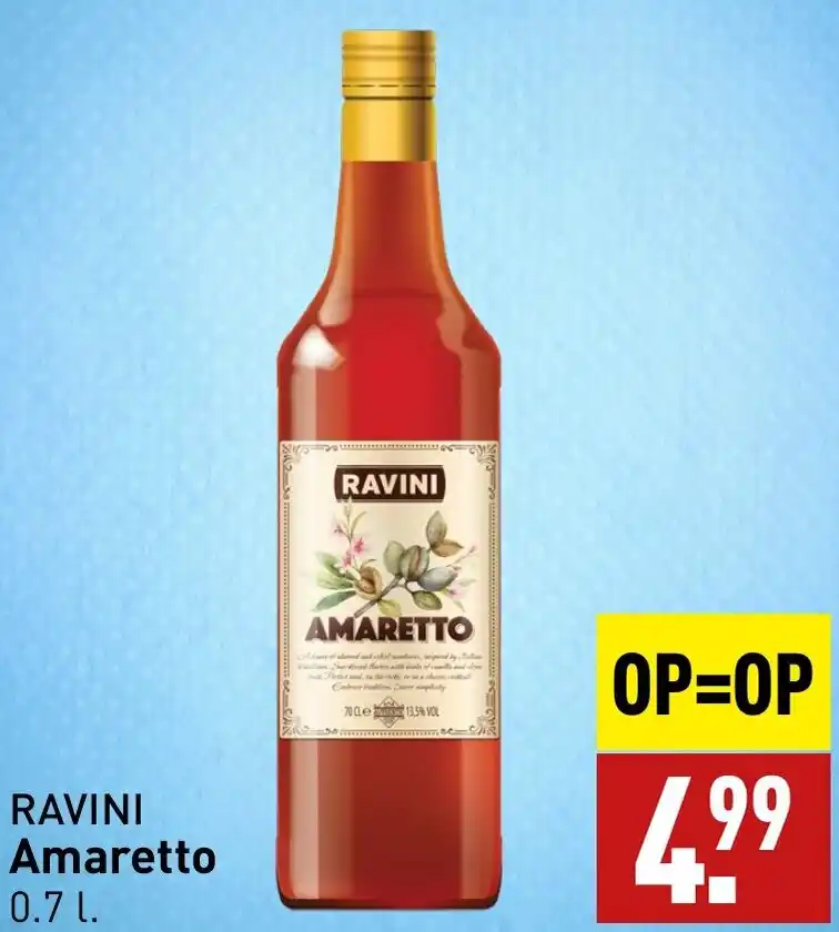 RAVINI Amaretto 0.7L aanbieding bij ALDI