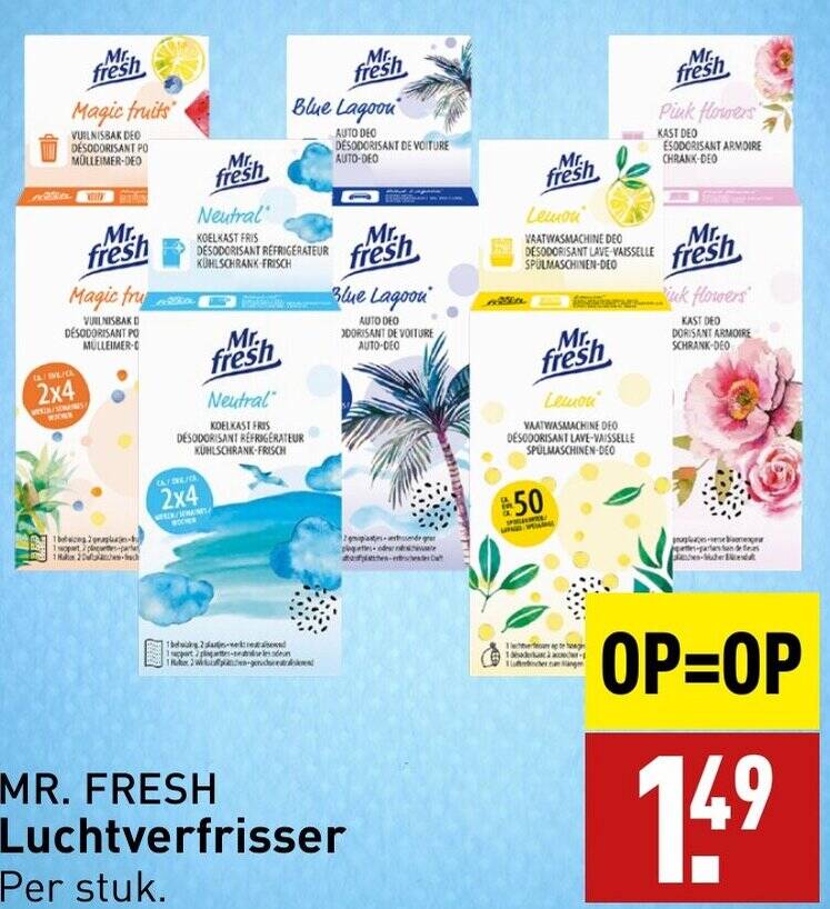 MR. FRESH Luchtverfrisser aanbieding bij ALDI