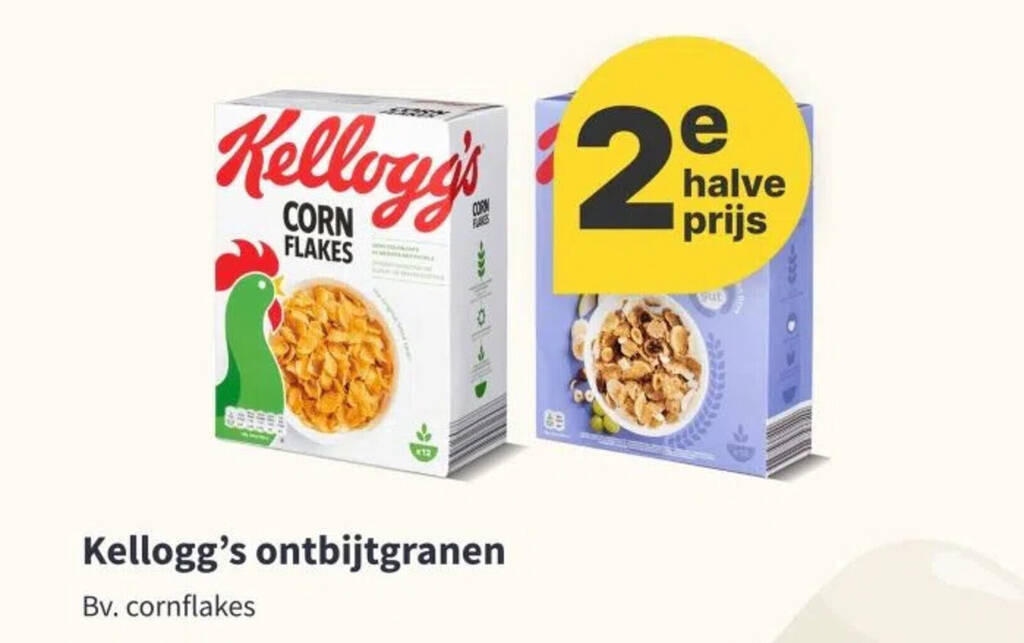 Kellogg's ontbijtgranen aanbieding bij Picnic