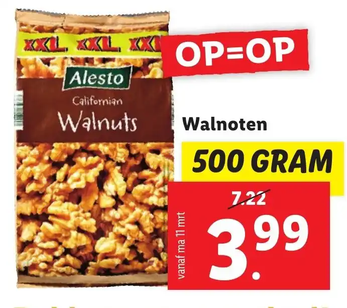 Walnoten 500 gram aanbieding bij Lidl