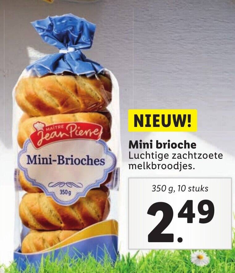 Mini brioche 350 g, 10 stuks aanbieding bij Lidl