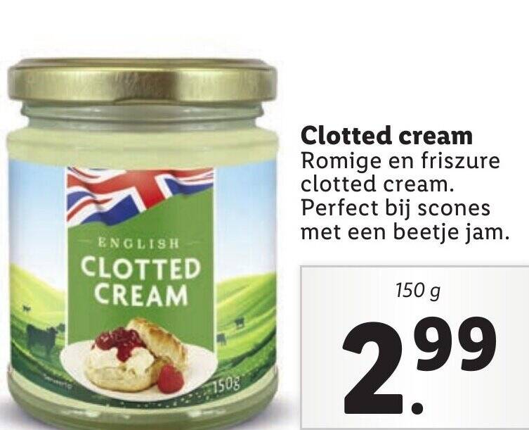 Clotted cream 150 g aanbieding bij Lidl