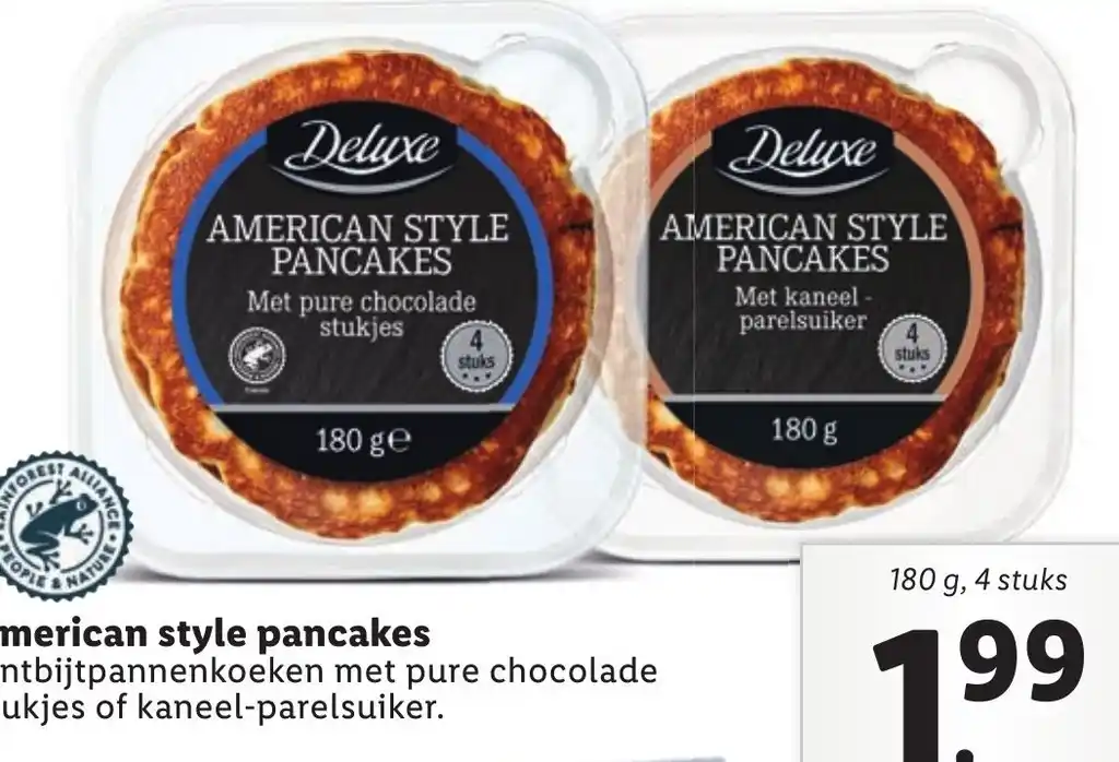 American style pancakes 180 g, 4 stuks aanbieding bij Lidl