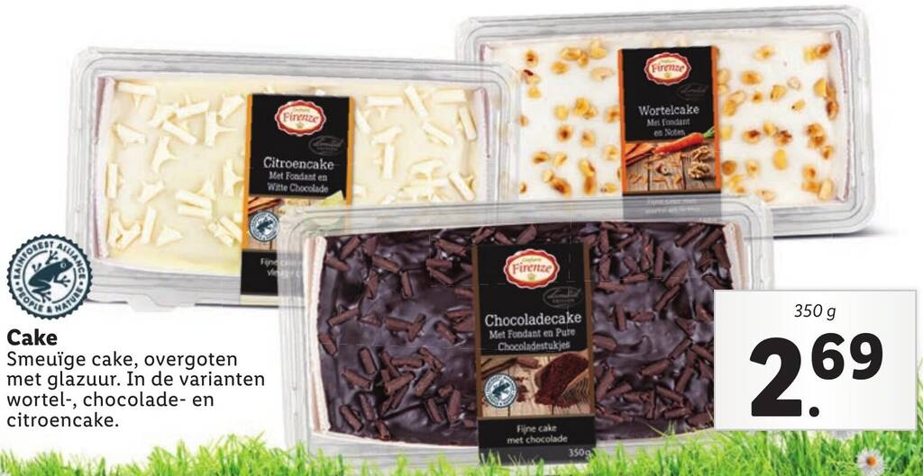 Cake 350 g aanbieding bij Lidl