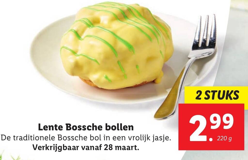 Lente Bossche bollen 220 g aanbieding bij Lidl