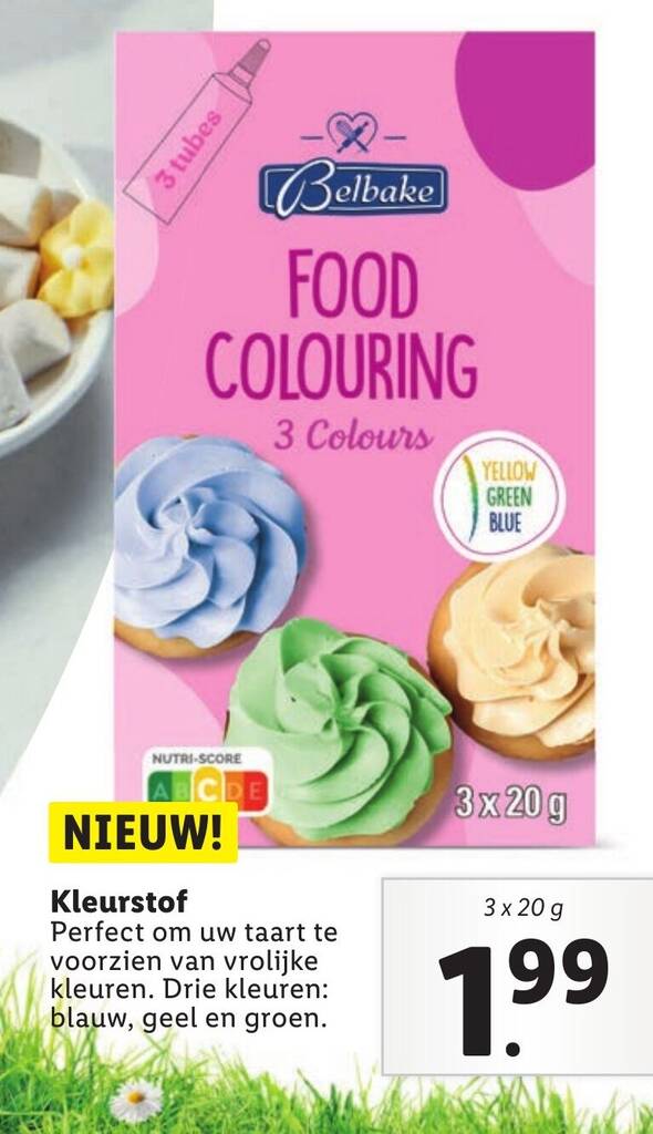 Kleurstof 3 x 20 g aanbieding bij Lidl