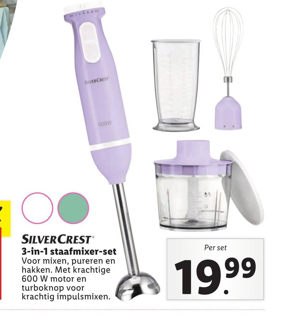 SILVERCREST 3-in-1 staafmixer-set aanbieding bij Lidl