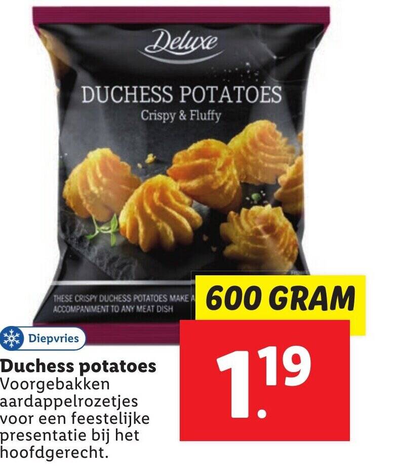 Duchess potatoes 600 gram aanbieding bij Lidl