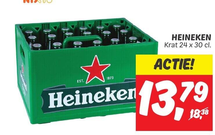 HEINEKEN Krat 24 x 30 cl. aanbieding bij Dekamarkt