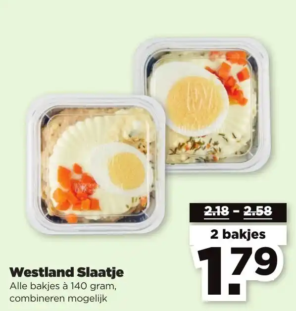 Westland Slaatje 140g aanbieding bij PLUS