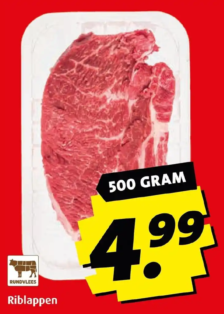 Riblappen 500g aanbieding bij Boni