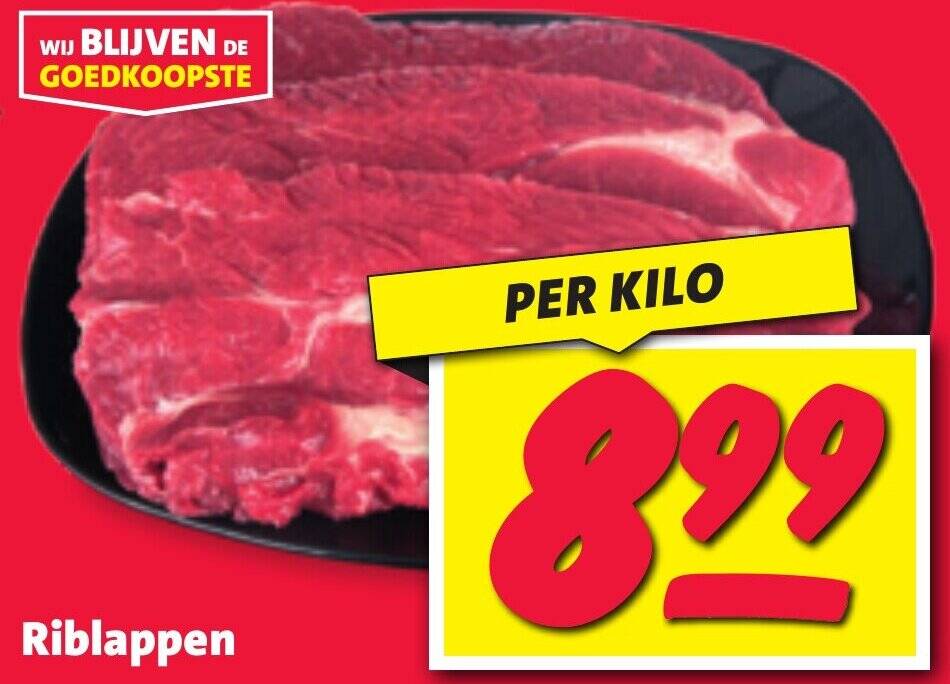 Riblappen per kilo aanbieding bij Nettorama