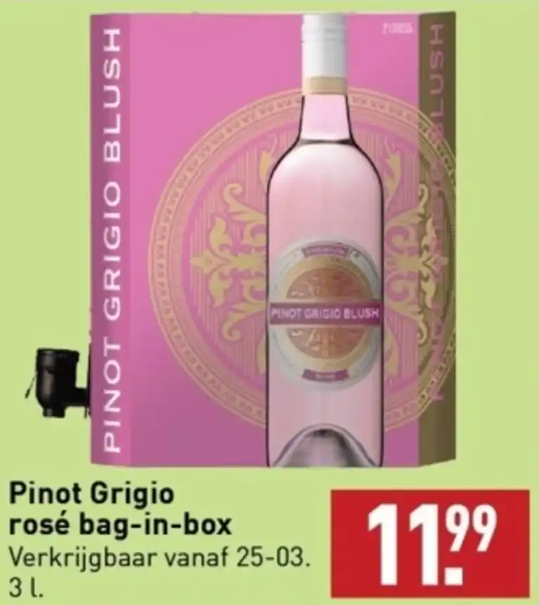 Pinot Grigio rosé bag-in-box 3L aanbieding bij ALDI