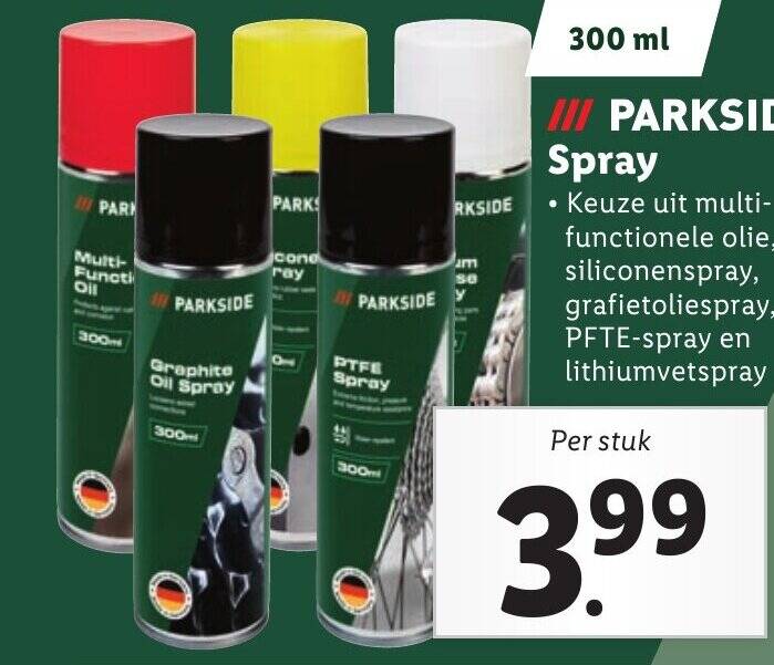 PARKSIDE Spray 300 ml aanbieding bij Lidl