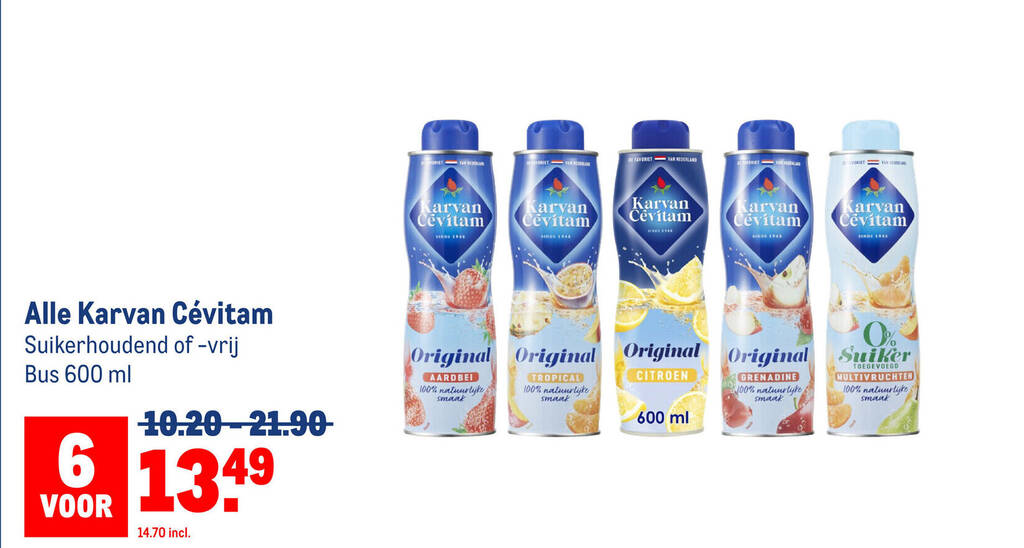 Alle Karvan Cévitam 600 ml aanbieding bij Makro
