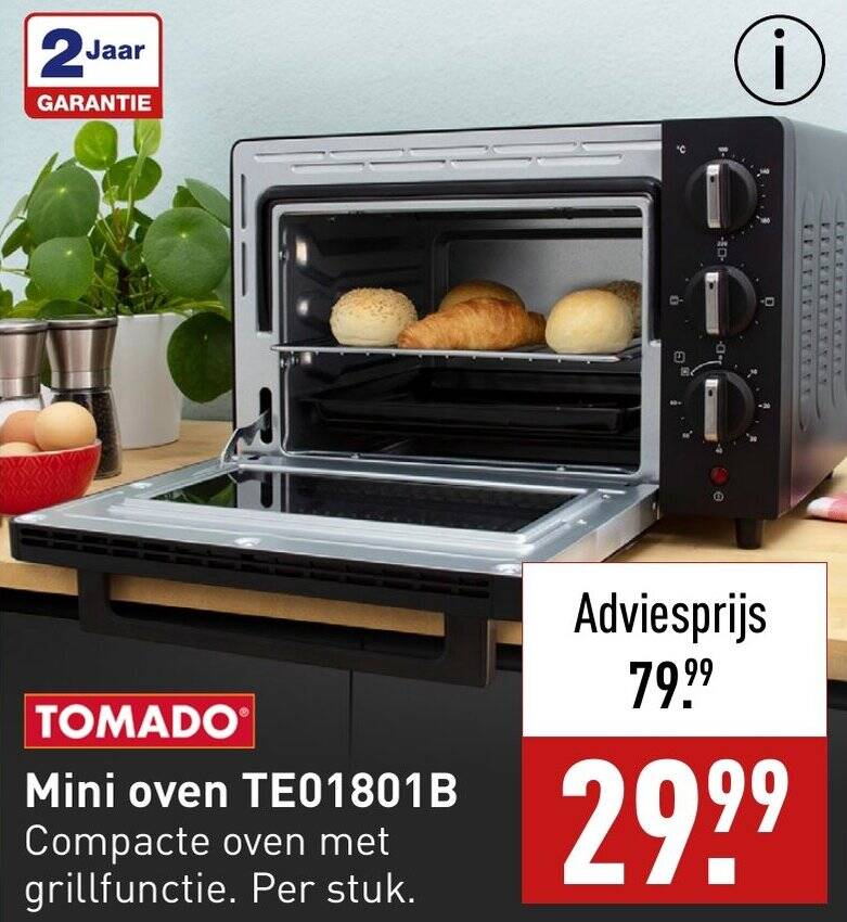 TOMADO Mini oven TE01801B aanbieding bij ALDI