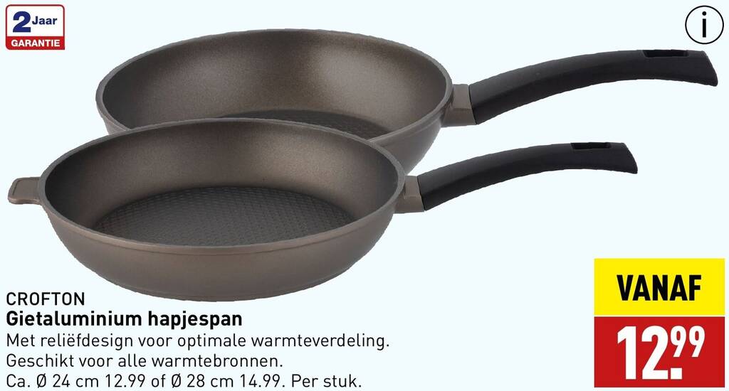 CROFTON Gietaluminium hapjespan aanbieding bij ALDI