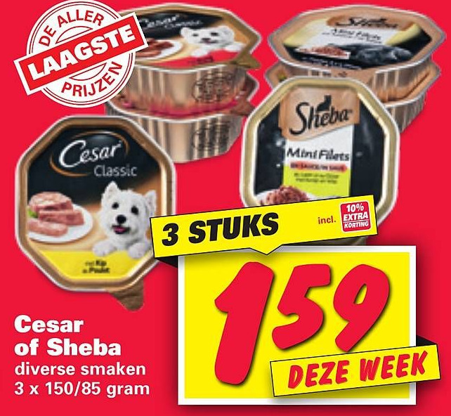 Cesar of Sheba aanbieding bij Nettorama