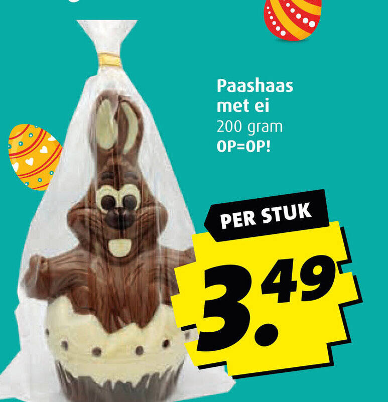 Paashaas met ei 200 gram aanbieding bij Boni