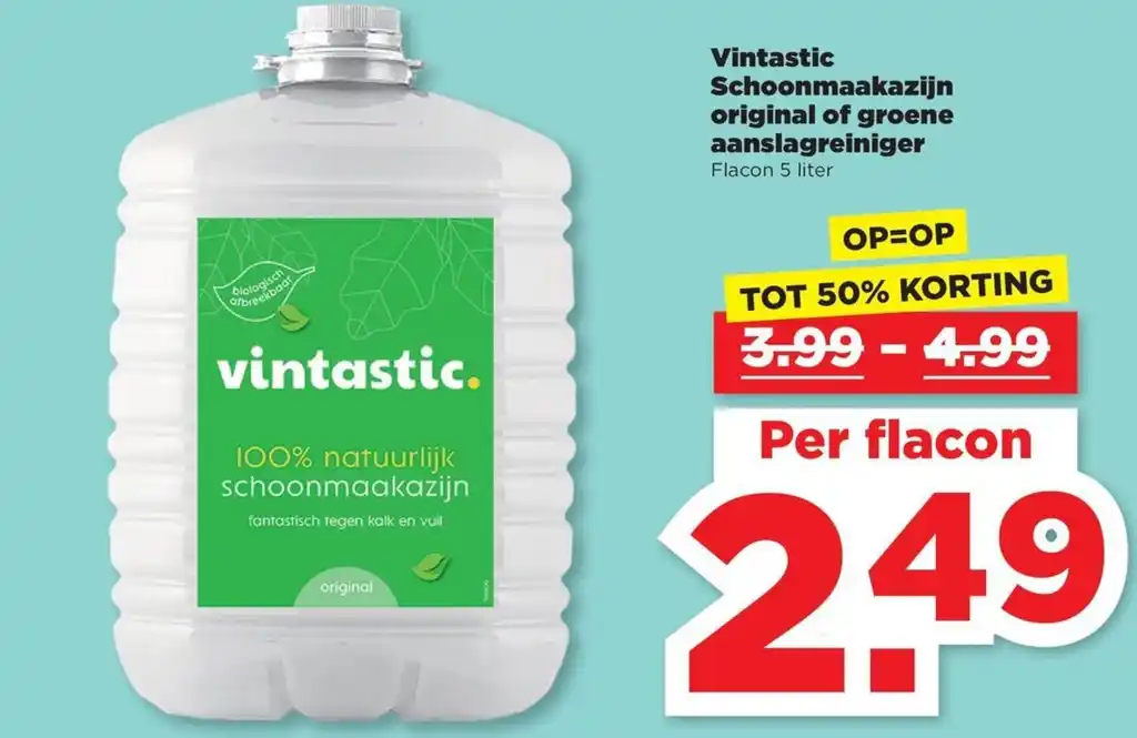 Vintastic Schoonmaakazijn original of groene aanslagreiniger Flacon 5 ...