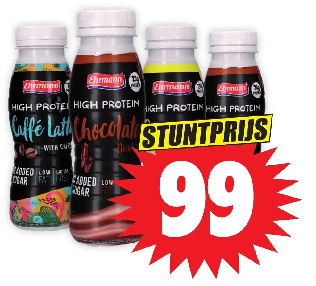 Ehrmann high protein drink 250 ml aanbieding bij Dirk