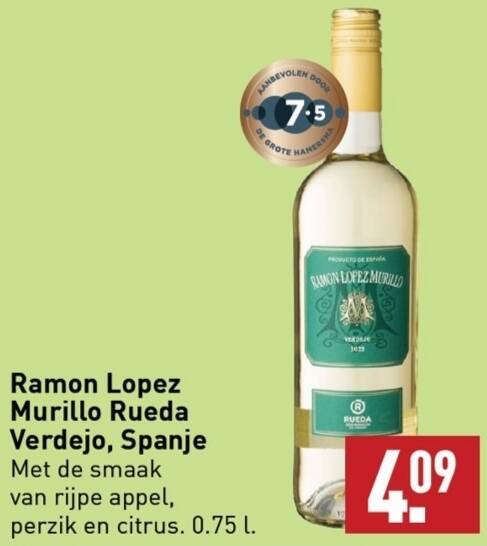 Ramon Lopez Murillo Rueda Verdejo, 0.75L aanbieding bij ALDI