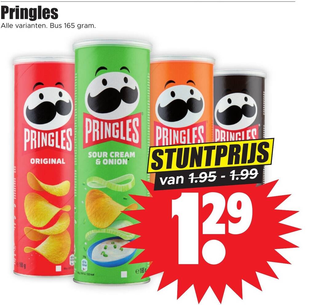 Pringles bus 165 gram aanbieding bij Dirk