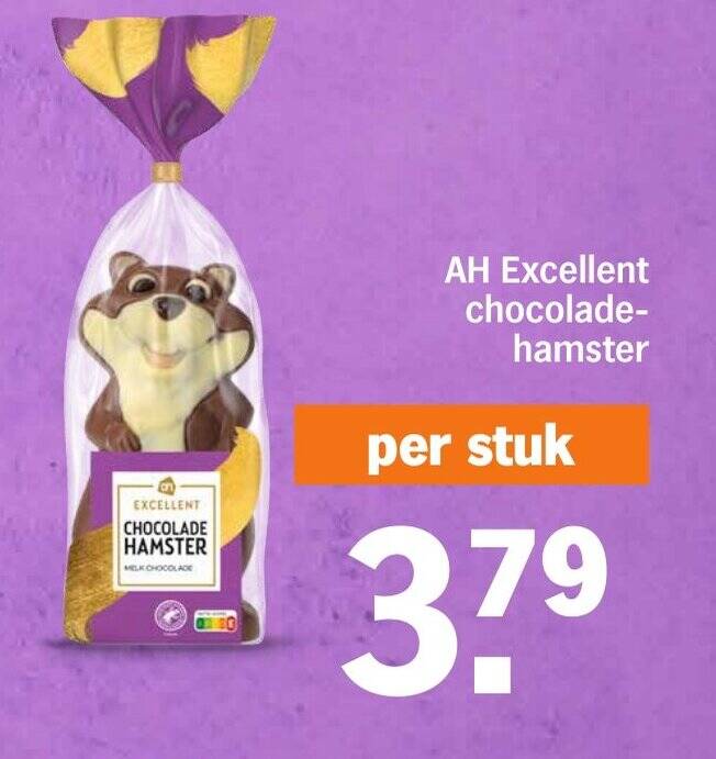 AH Excellent chocolade hamster aanbieding bij Albert Heijn