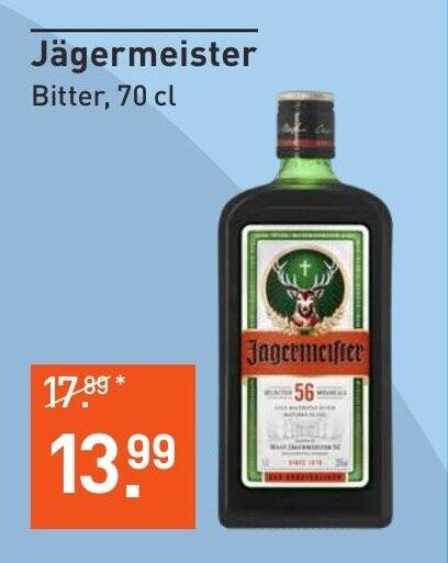Jägermeister Bitter 70 cl aanbieding bij Albert Heijn