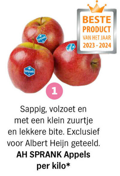 SPRANK Appels per kilo aanbieding bij Albert Heijn