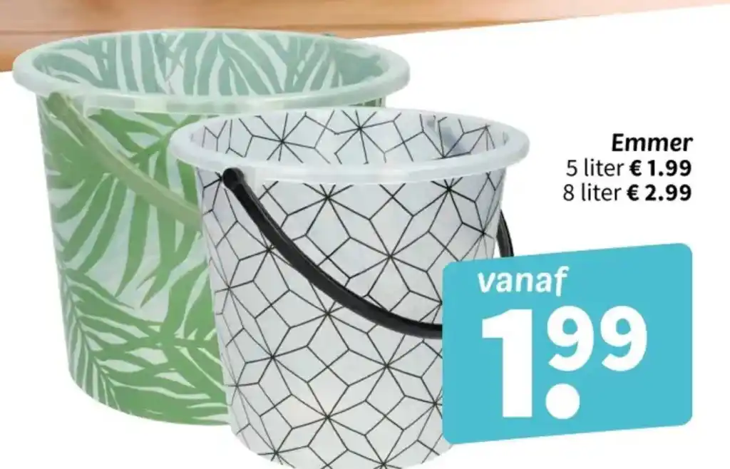 Emmer 5 liter aanbieding bij Wibra