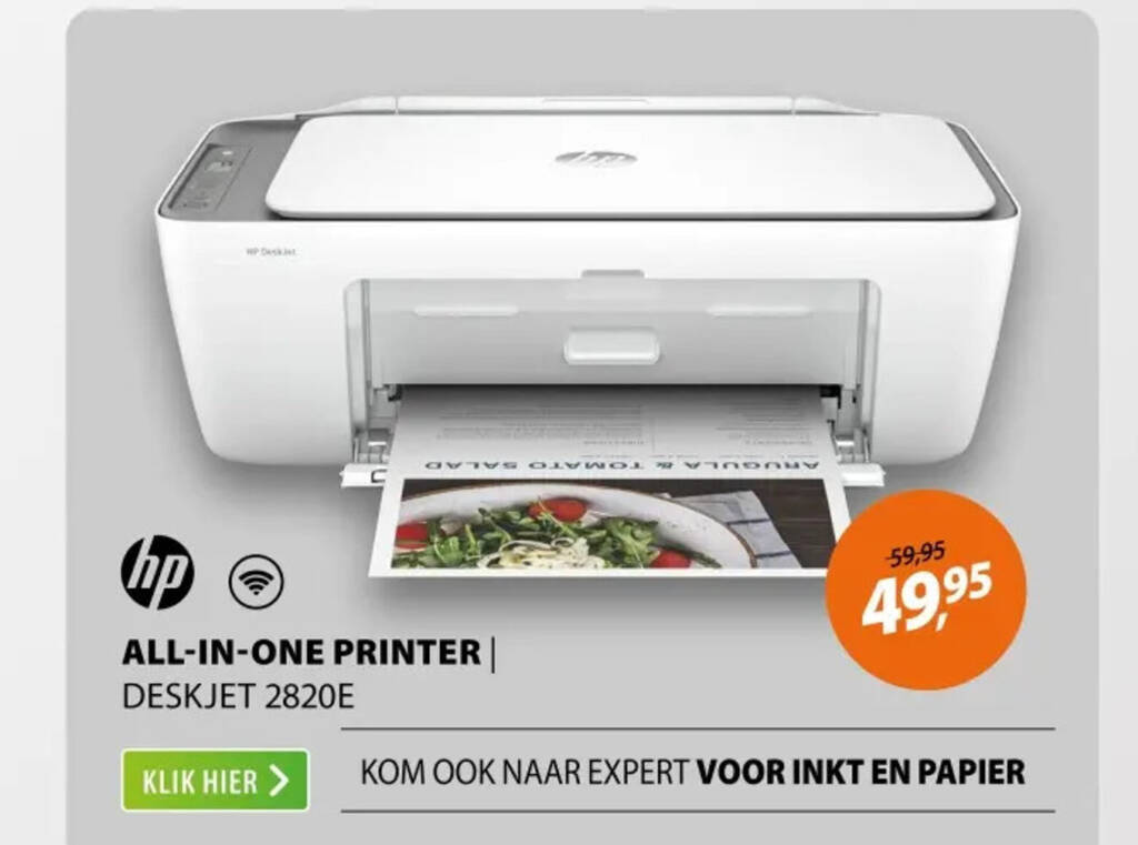 ALL-IN-ONE PRINTER DESKJET 2820E aanbieding bij Expert